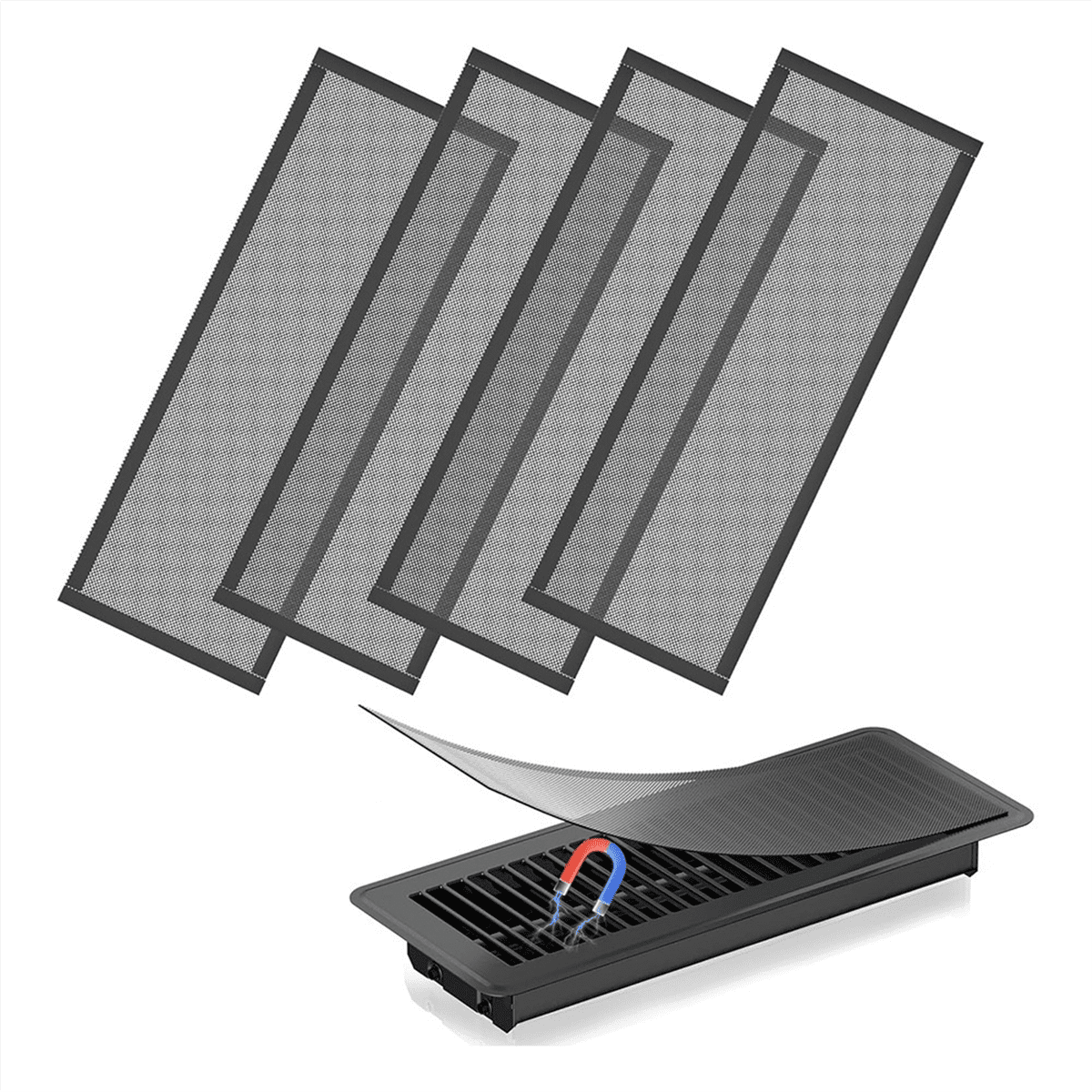 Floor Vent Covers,4x12In Magnetic Covers Mesh Screen Air Filter,Floor ...