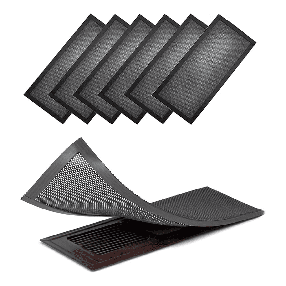 Floor Vent Hoods 6-Pack - 4x10Inch Magnetic Register Filter Washable ...