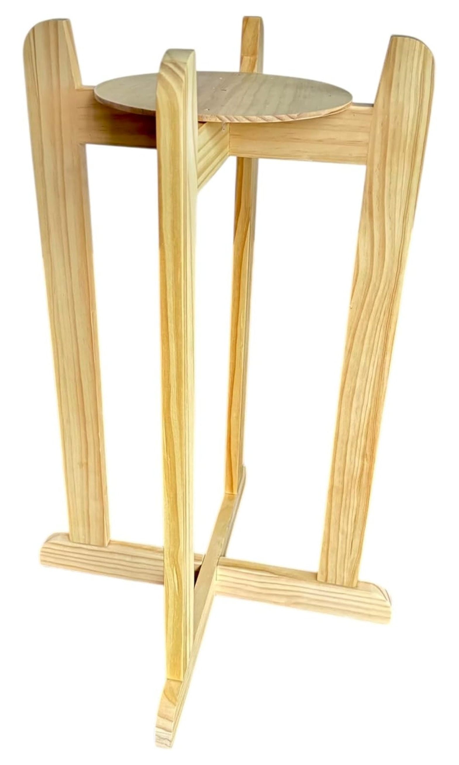 Natural Varnish 27" 3-Tier Plant Stand for Water Crock, Bottles, Jugs ...