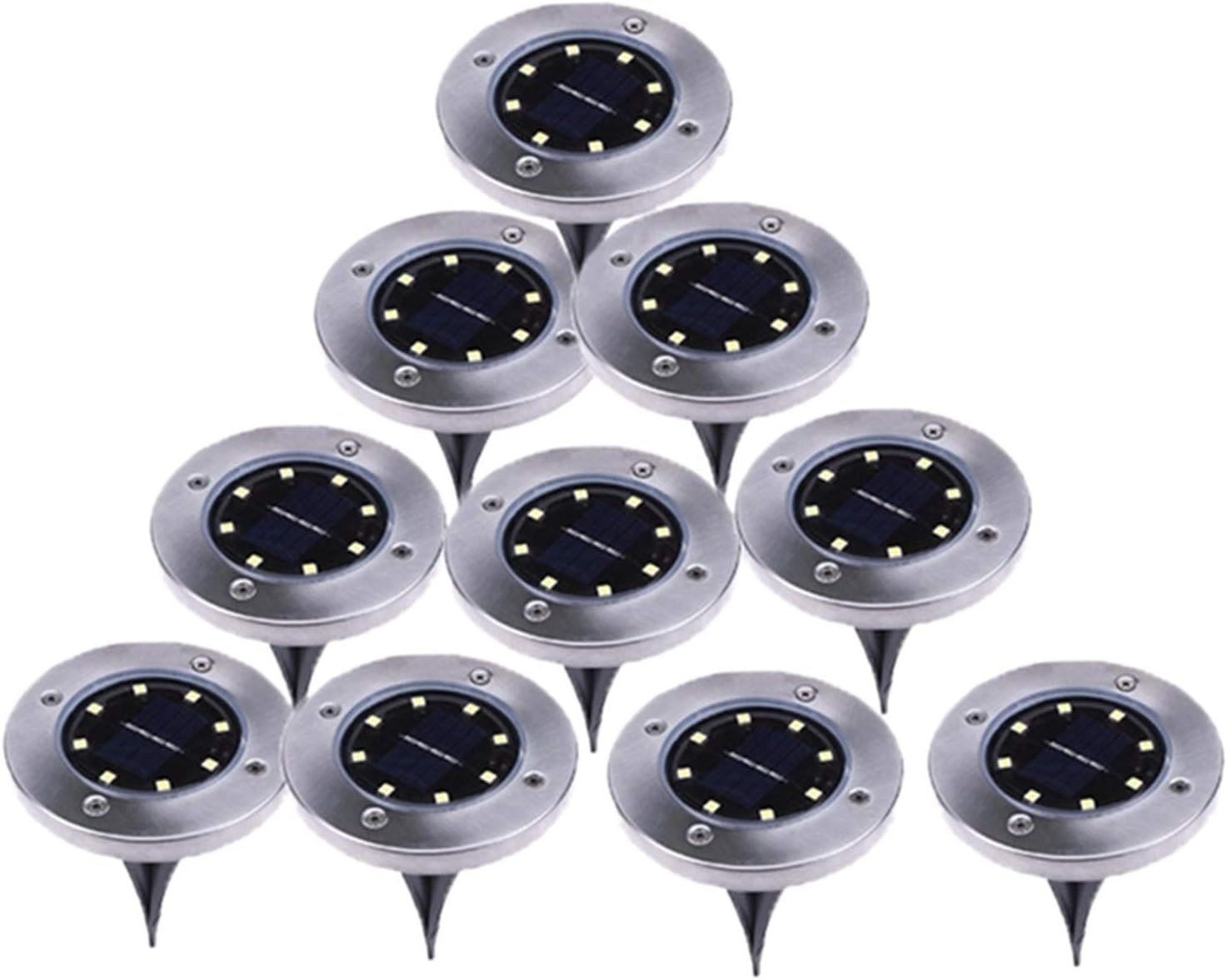 Floor lamp 10Pcs Solar Powered Ground Light 8 Led Outdoor Garden ...