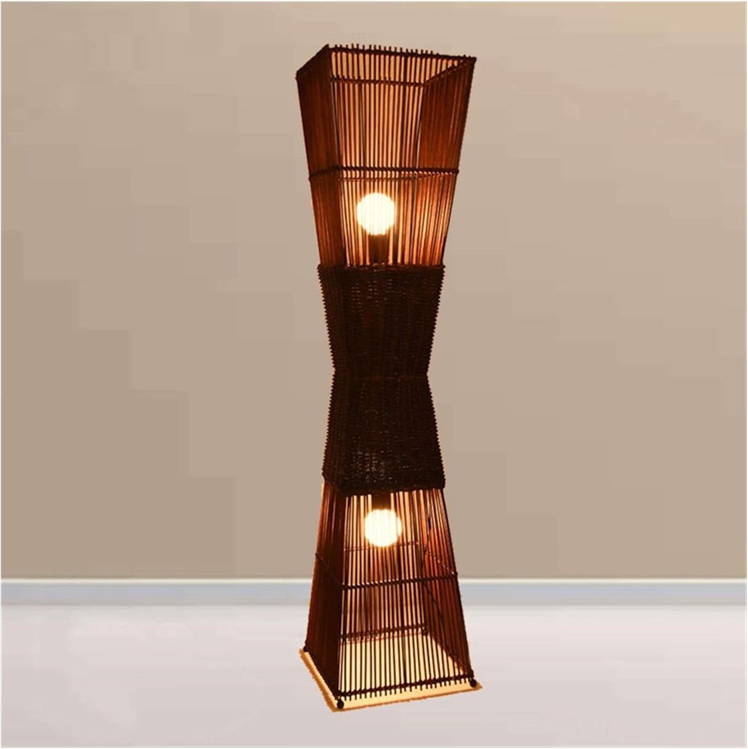 Floor lamp New Rattan Preparation Floor Lamp Restaurant Decor Standing ...
