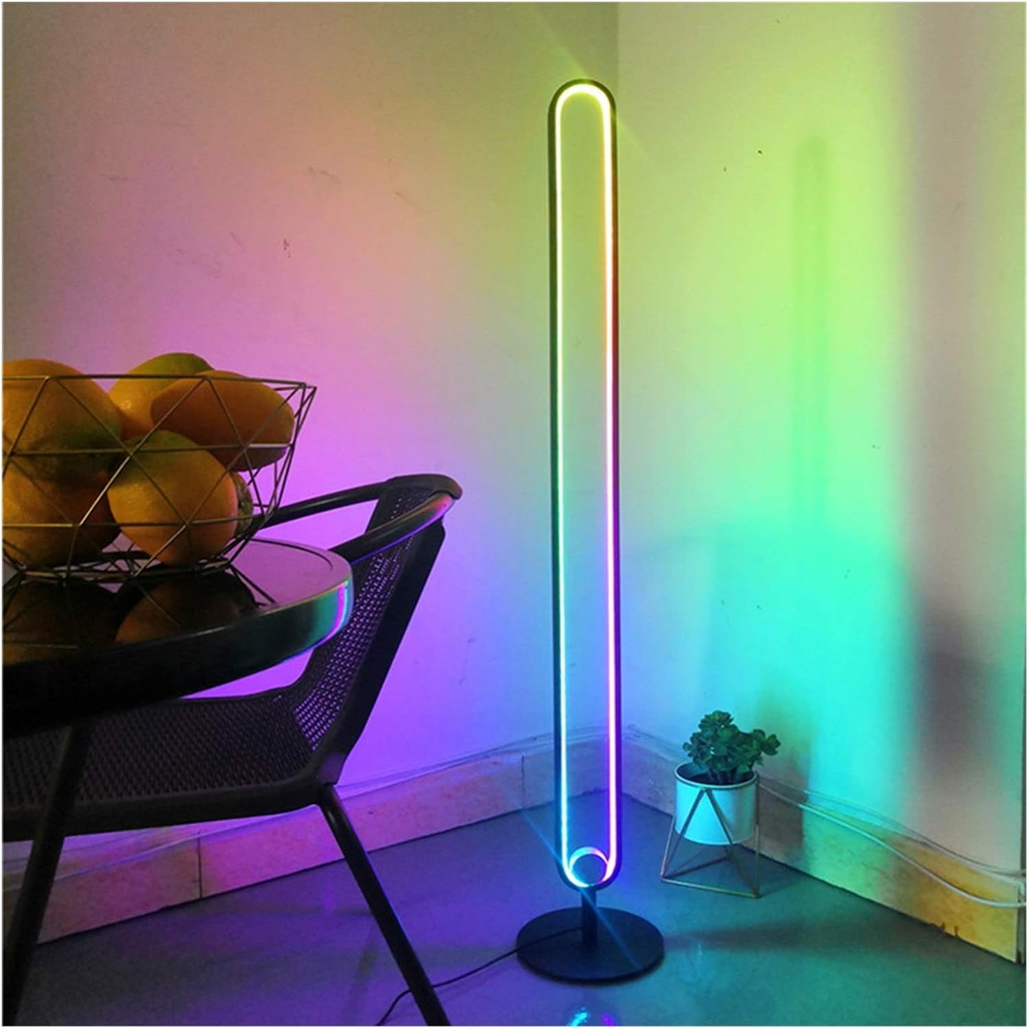 Floor lamp Nordic RGB Corner Floor Lamp Modern Simple LED Rod Floor ...