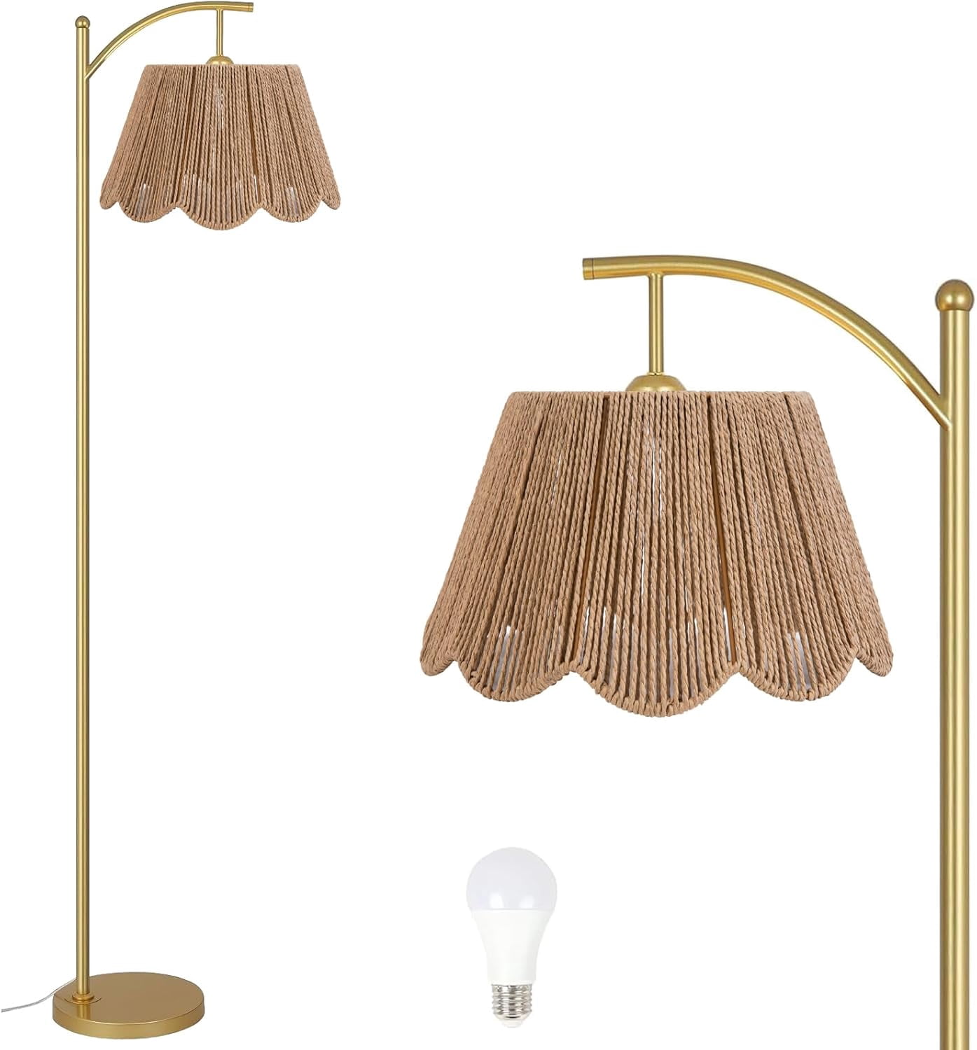Floor lamp with remote control, living room arched floor lamp, hand ...