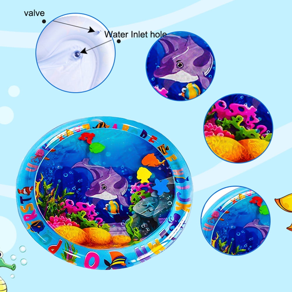 Floor mat,Time Water Mat Pvc Water Play Patterns And Fish Tummy Time ...