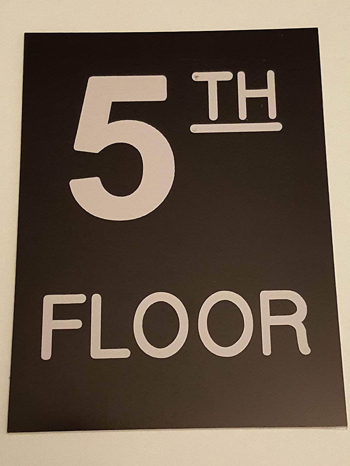 Floor number Five (5) sign Engraved Plastic - Walmart.com