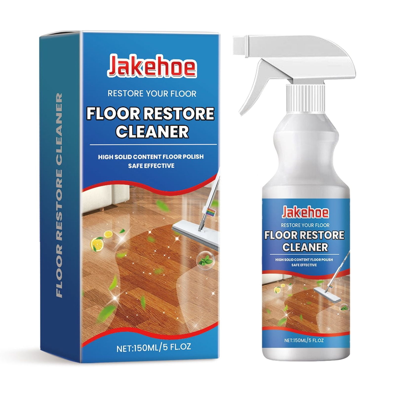 Floor polishing cleaner for wooden floors with multiple effects for ...