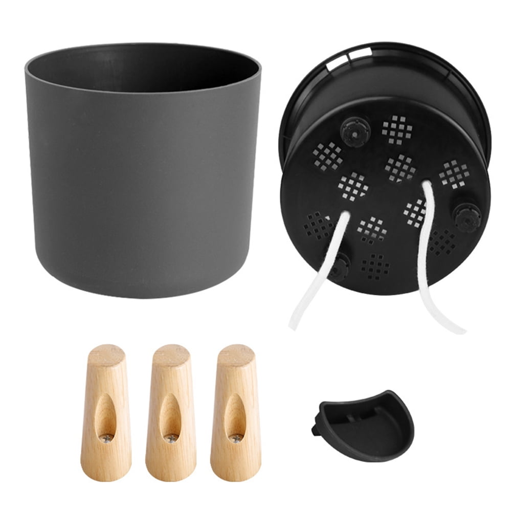 Floor-standing Round Flower Pot Feet Herbs Self Watering Drainage ...