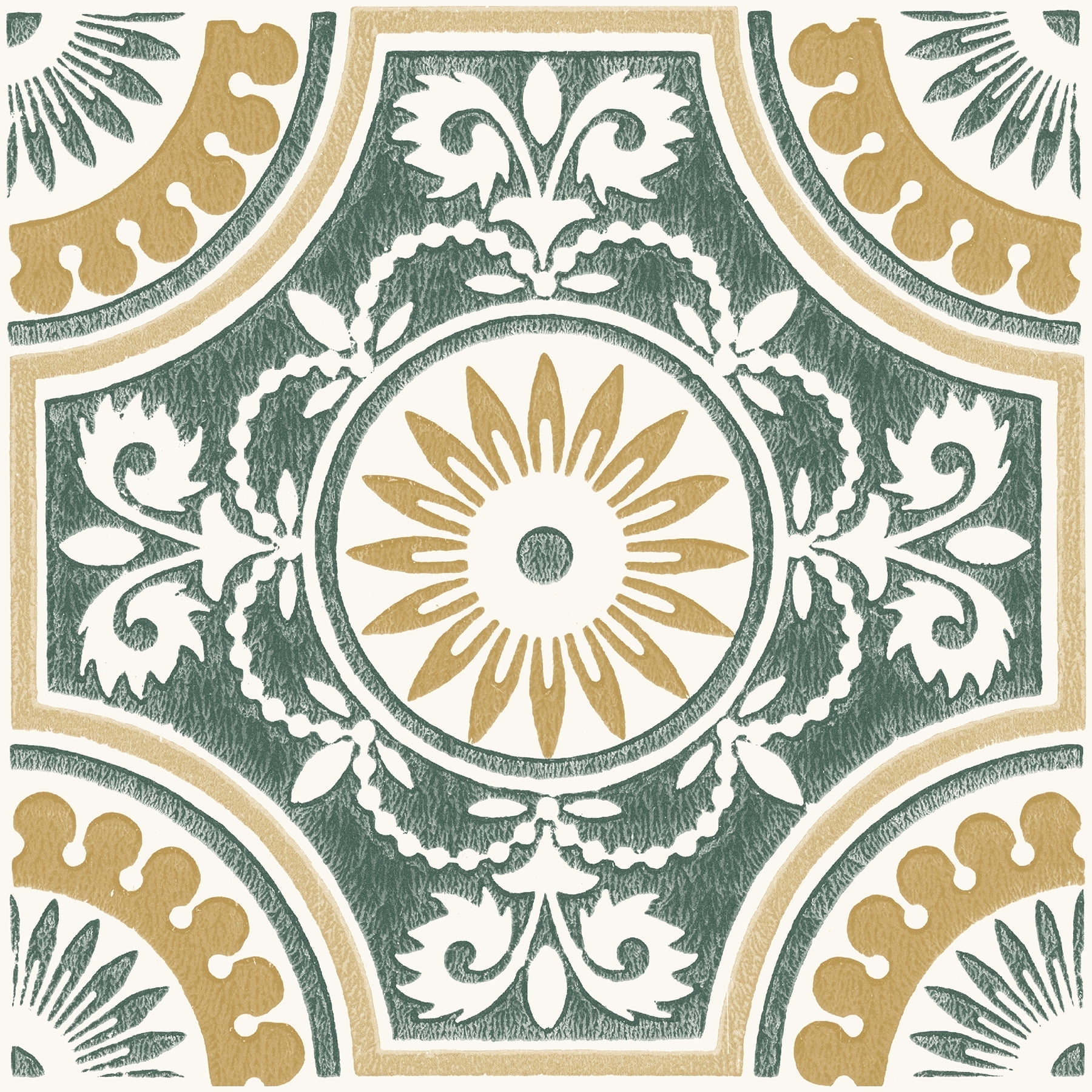 FloorPops, Vinyl Peel & Stick Floor Tiles, 12x12 in, Yellow Ezra ...