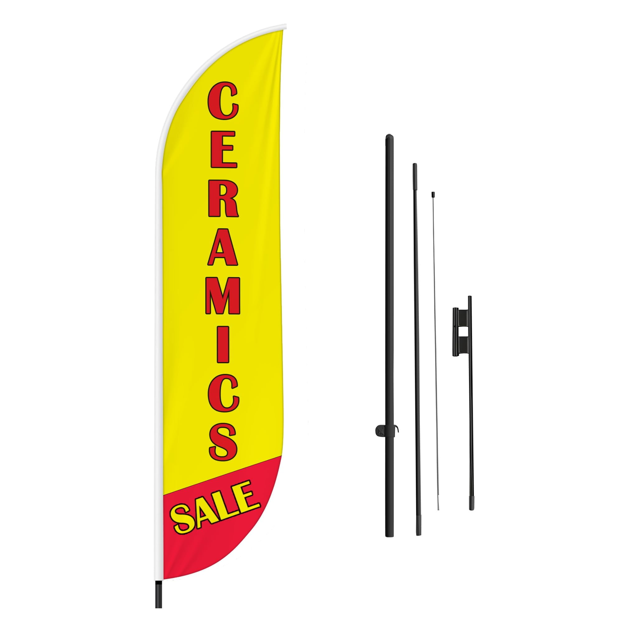 Flooring Feather Flag(11.5feetX2.5feet) by DreamController for Business ...