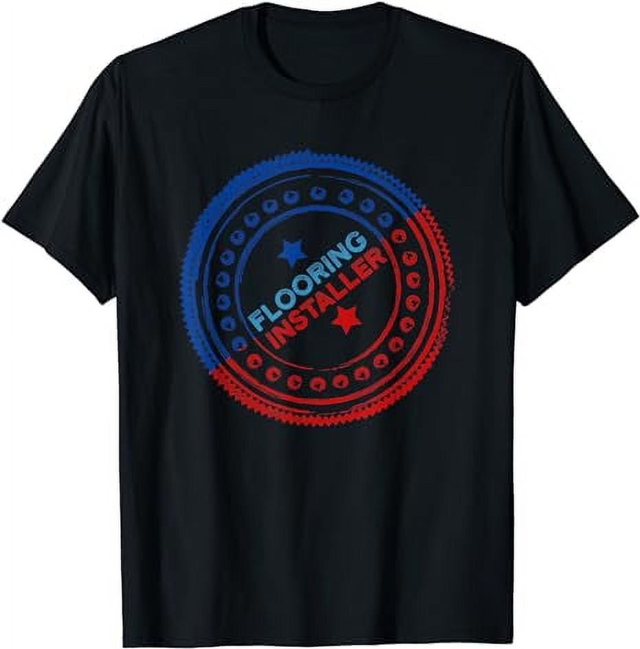 Flooring Installer Contractor Flag Hand Floor Installation T-Shirt ...
