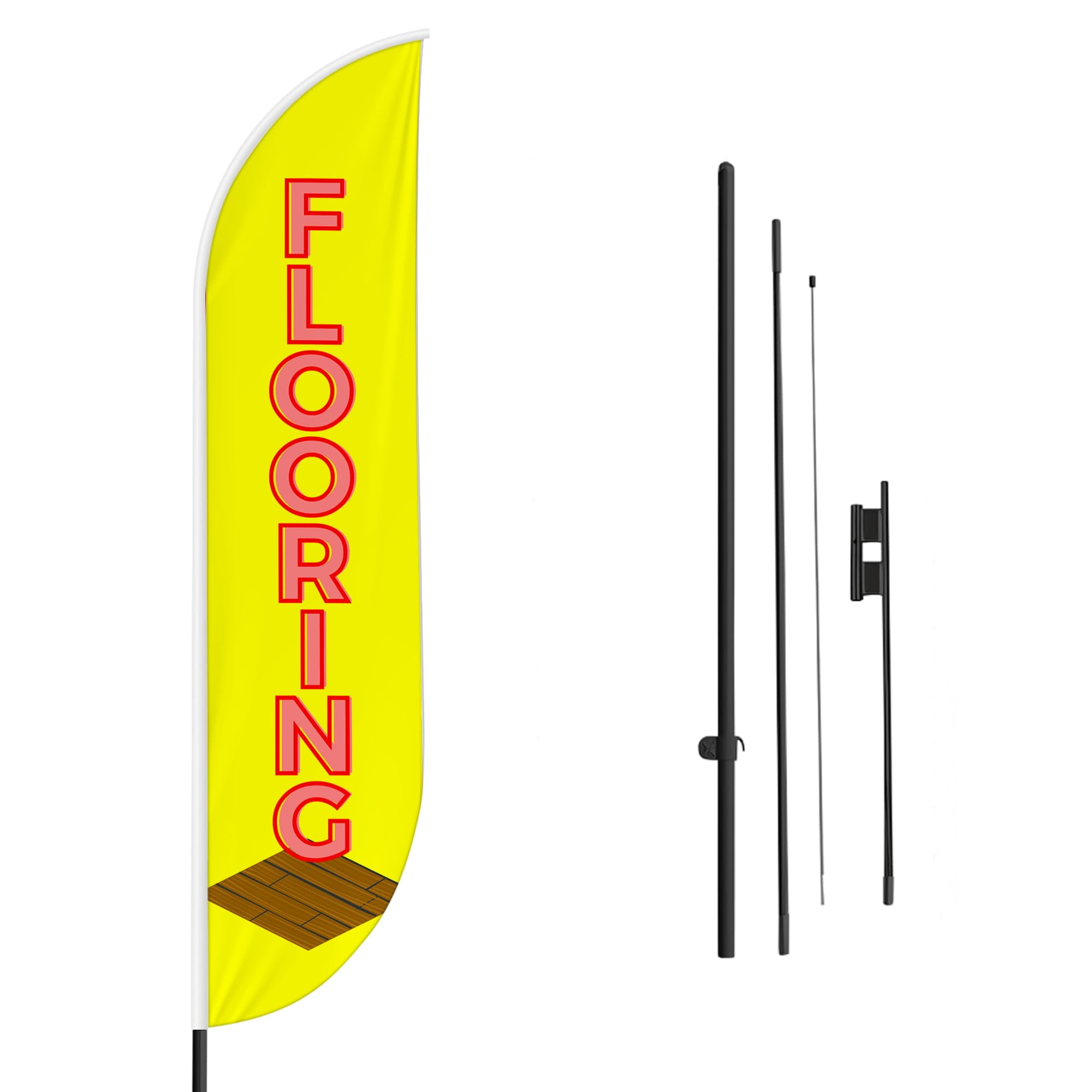 Flooring Sign feather flag Pole kit for Outdoor by Mavis | 15 FEET Tall ...