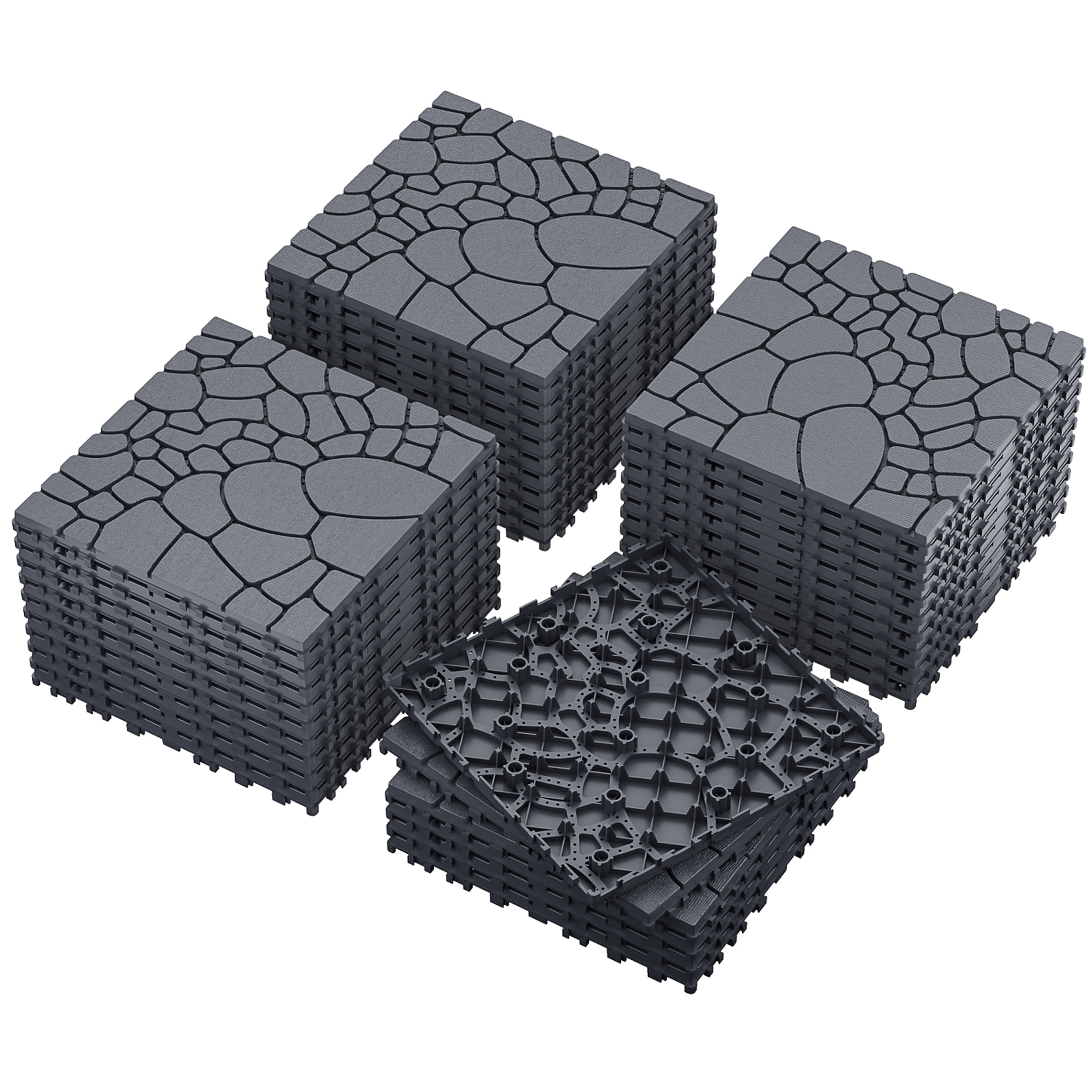 Tigbond Interlocking Floor Tiles 12"x12" - Snap Together Waterproof ...