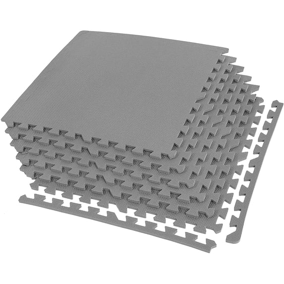 FlooringInc EVA Foam Exercise Tiles for Home Gym Workout Room, 2ft x ...