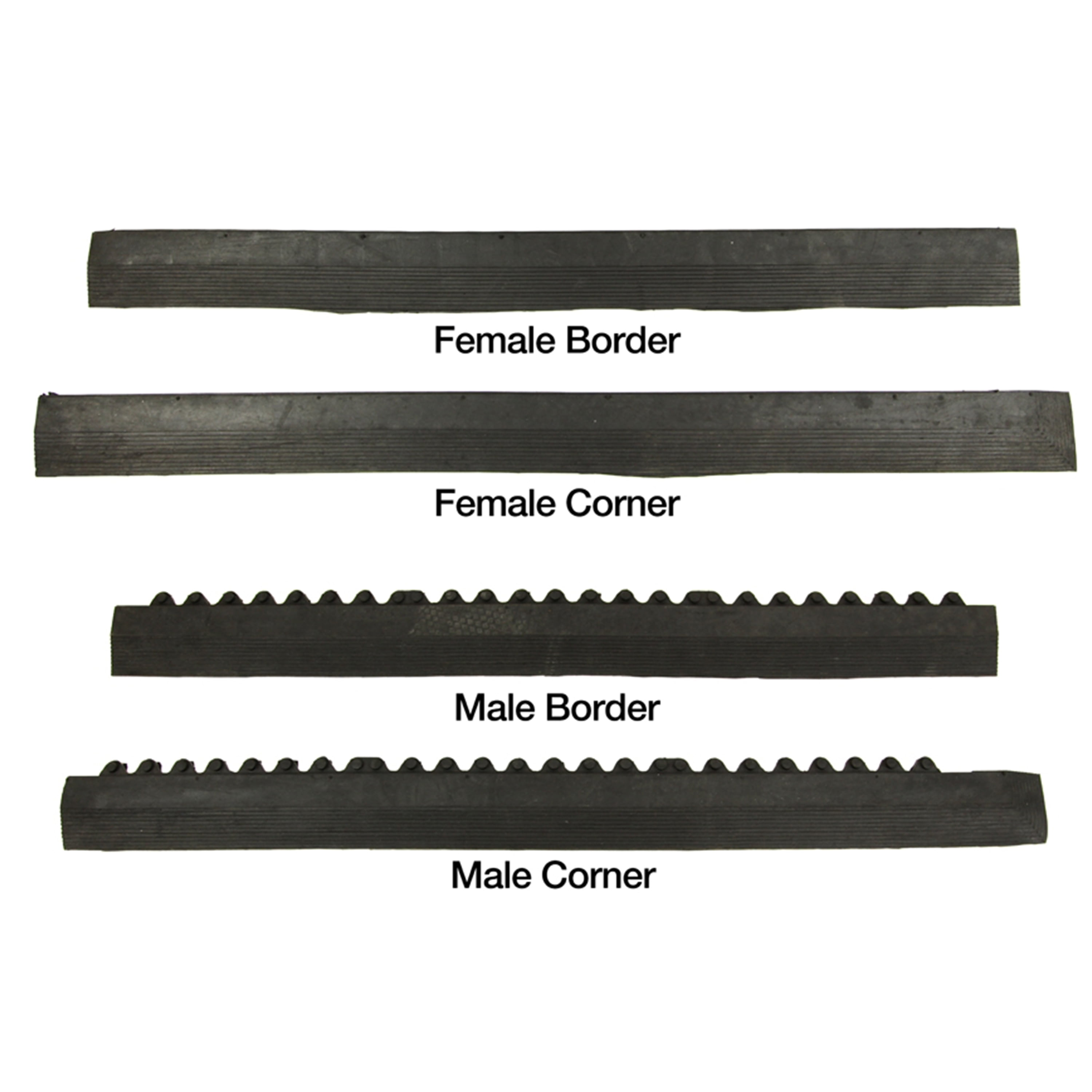 FlooringInc 5/8" Thick Evolution Rubber Tiles, Male Edge, Anti-Fatigue ...