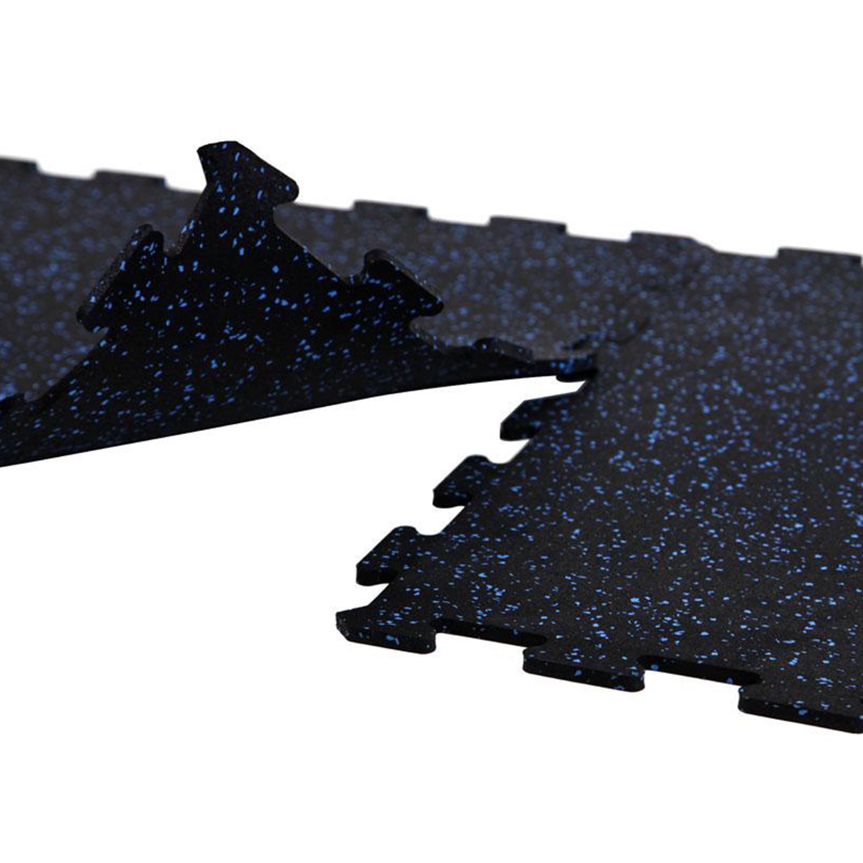 FlooringInc 8mm Thick Strong Rubber Interlocking Floor Tiles, Flexible ...