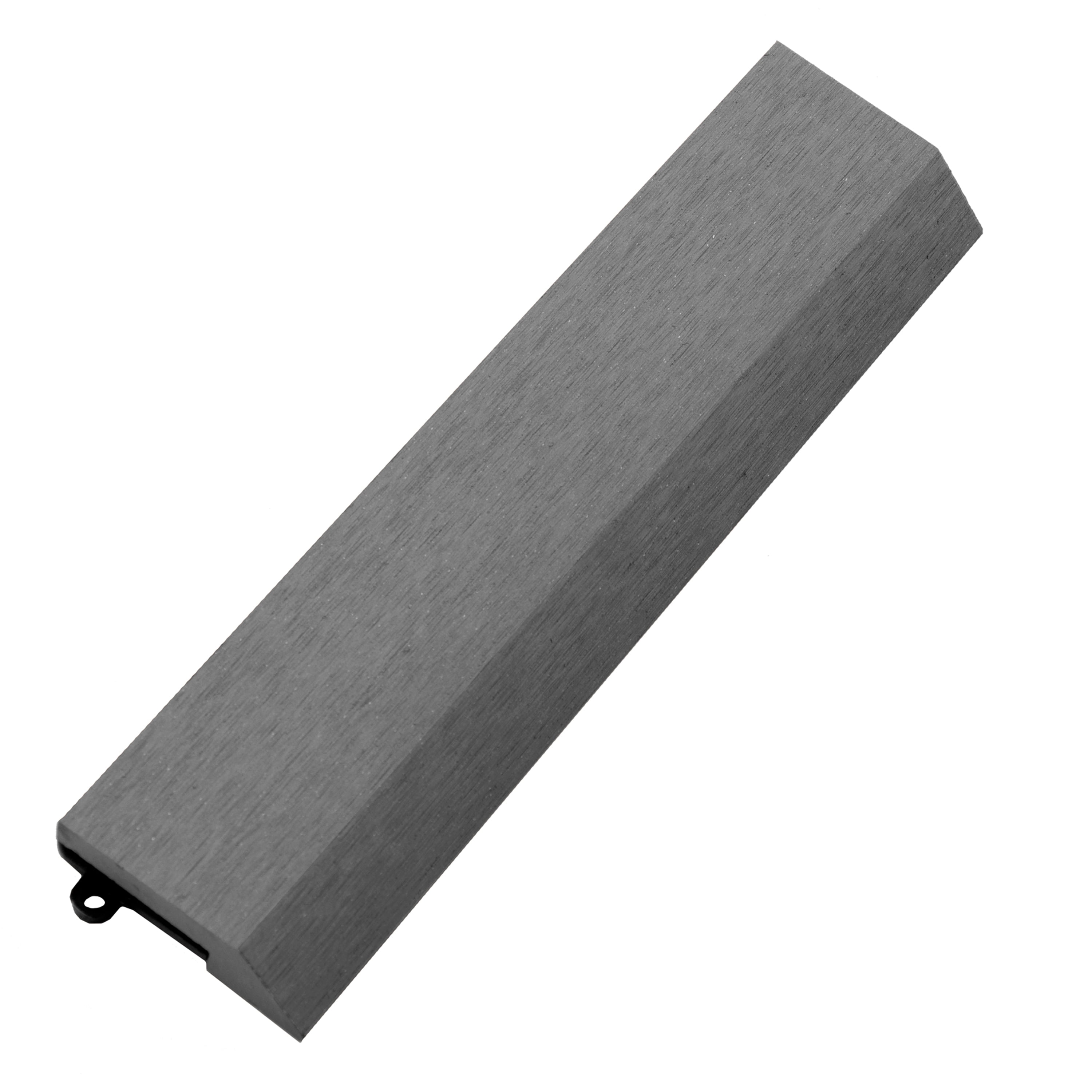 FlooringInc DYI Helios Outdoor Deck Tile Male Edge Piece,12"x3", Gray ...