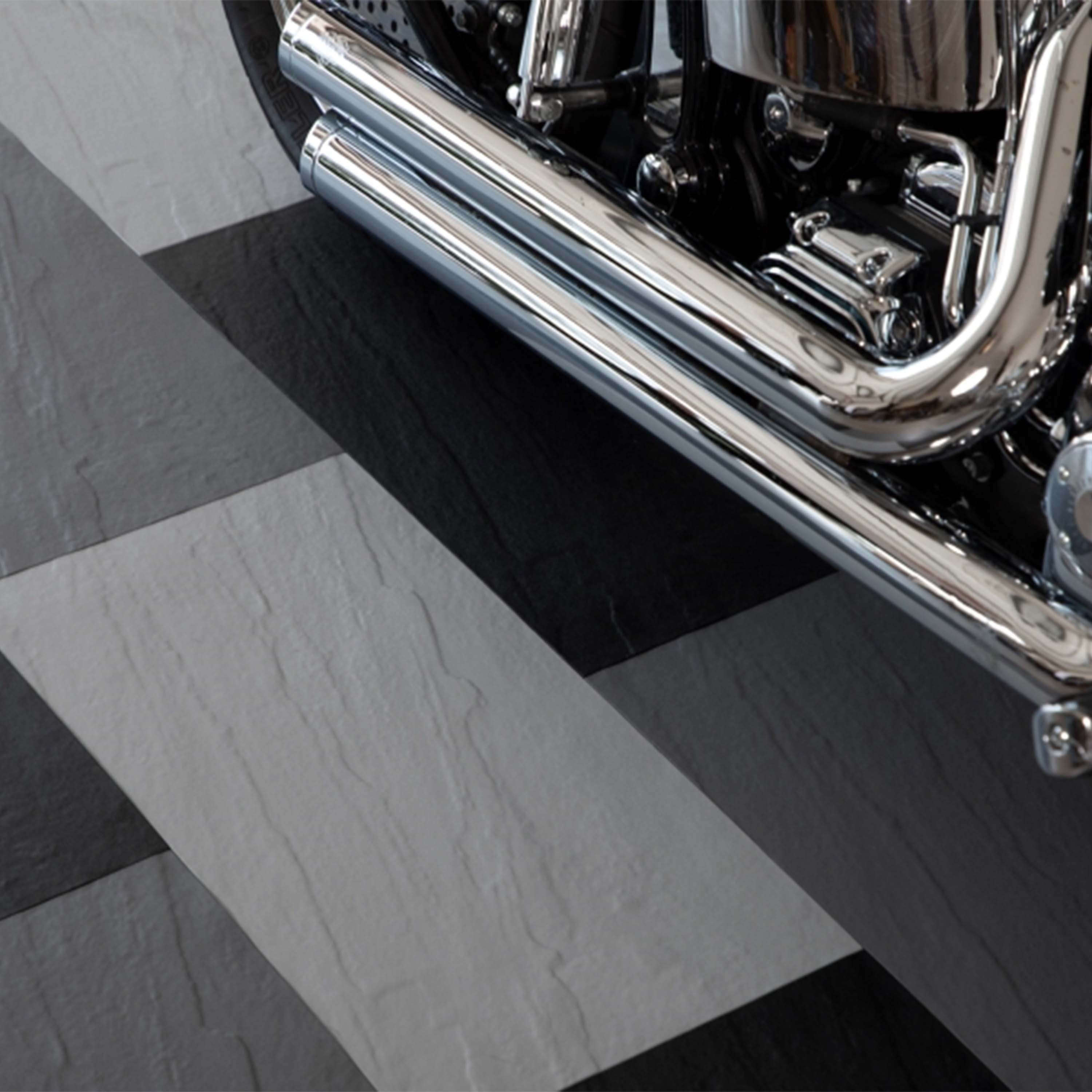 FlooringInc Slate Flex Nitro Tile 3mm Thick, 12" x 24", 14 tile pack ...