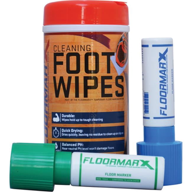 Sport Supply 1454864 Floormarx Cleaning Foot Wipes Set - Walmart.com