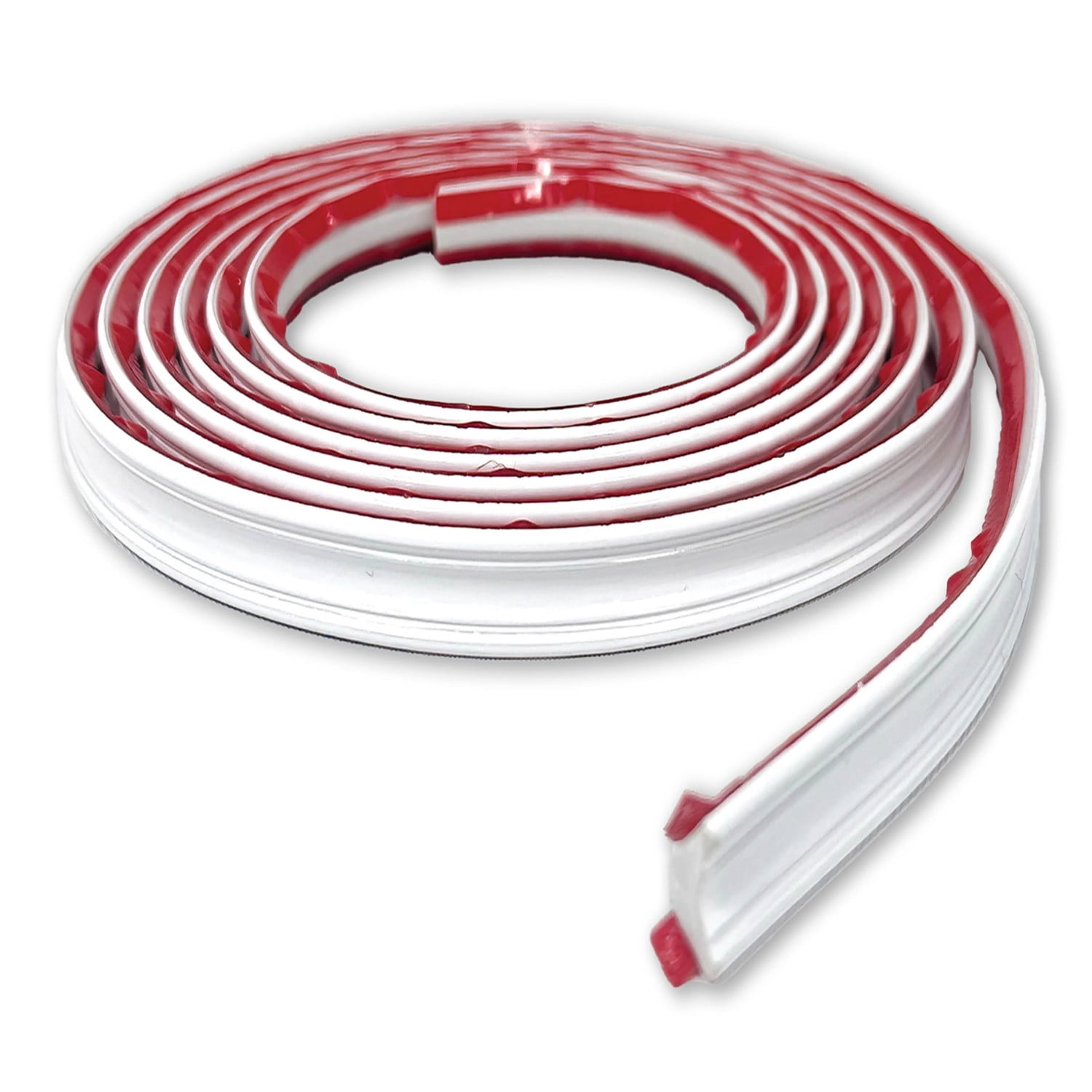 FloorPops White Flexible Peel and Stick Moulding for Flooring Edges, 0. ...