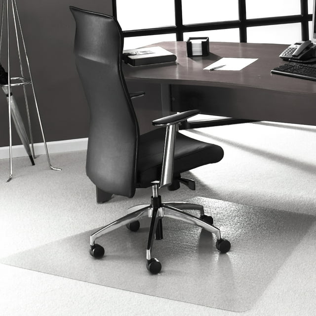 Floortex® Polycarbonate Chair Mat, Corner Workstation, for Carpets up ...