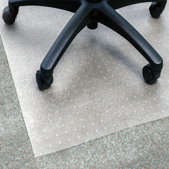 Floortex® Vinyl Rectangle Chair Mat Carpets up to 1/4" 48" x 118 ...