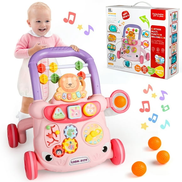 Pink Car Baby Walker