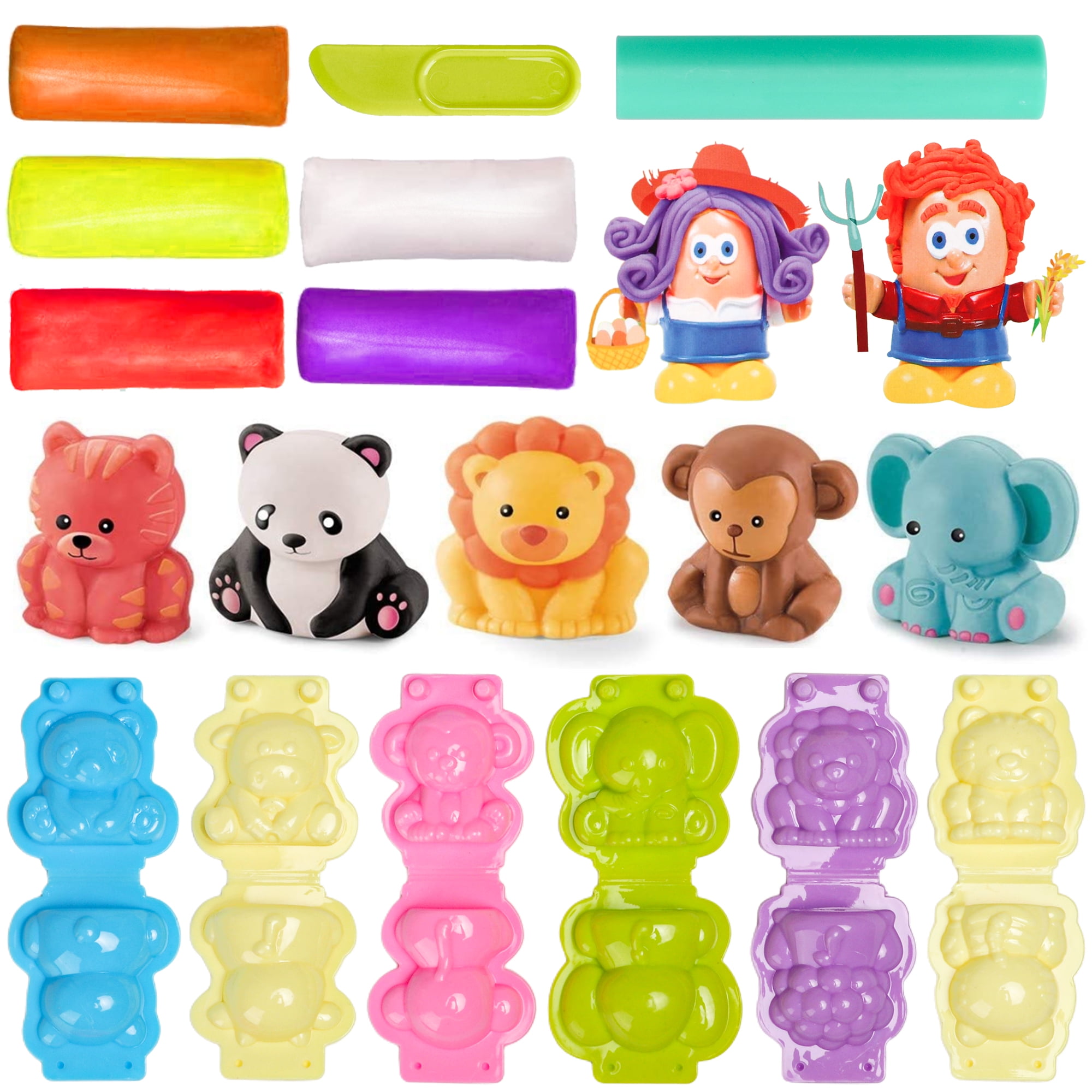 Flooyes Color Dough Toys Pasture Park Dough Set Creations Tools for ...
