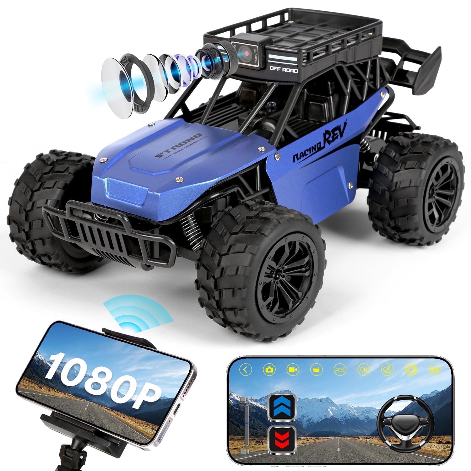 Beefunni RC Car, 1:18 Remote Control Car with Camera, 20MPH High Speed ...