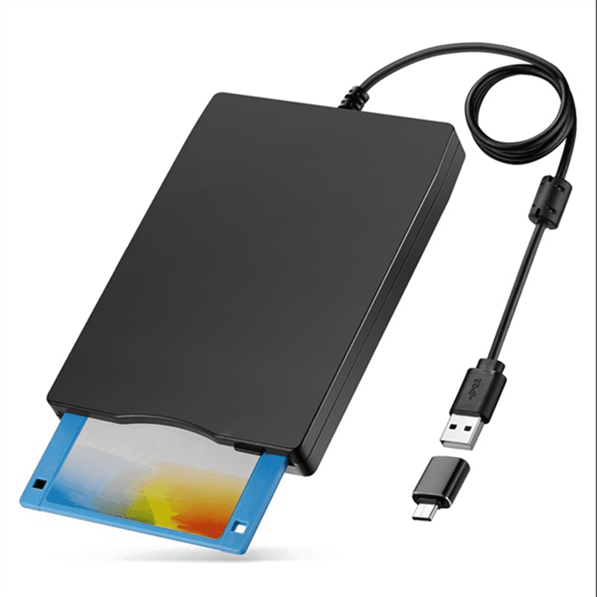 Floppy Disk Reader 3.5 Inch External USB Type A&C Drive Disc for Laptop ...