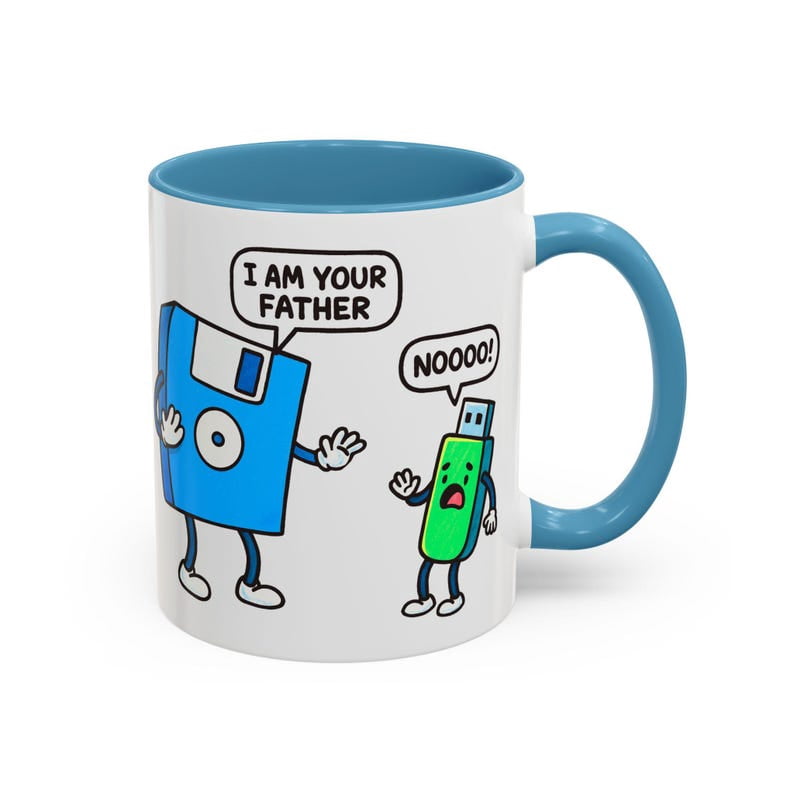 Floppy Disk to USB I Am Your Father Mug Funny Tech Geek Computer Joke ...