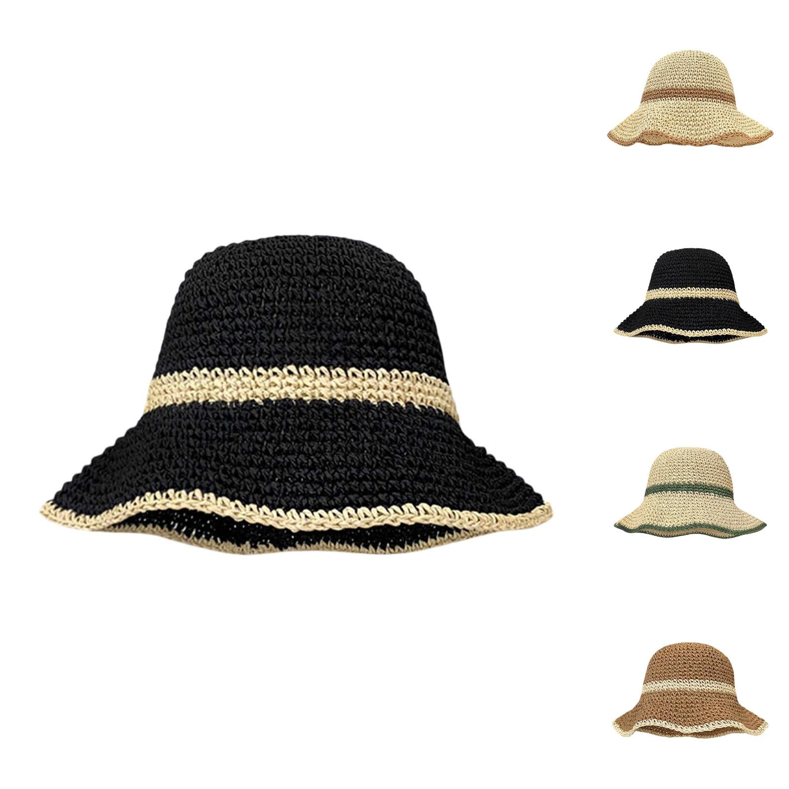 Floppy Sun Hats for Women – Wide Brim Foldable Straw Beach Hat, UV ...