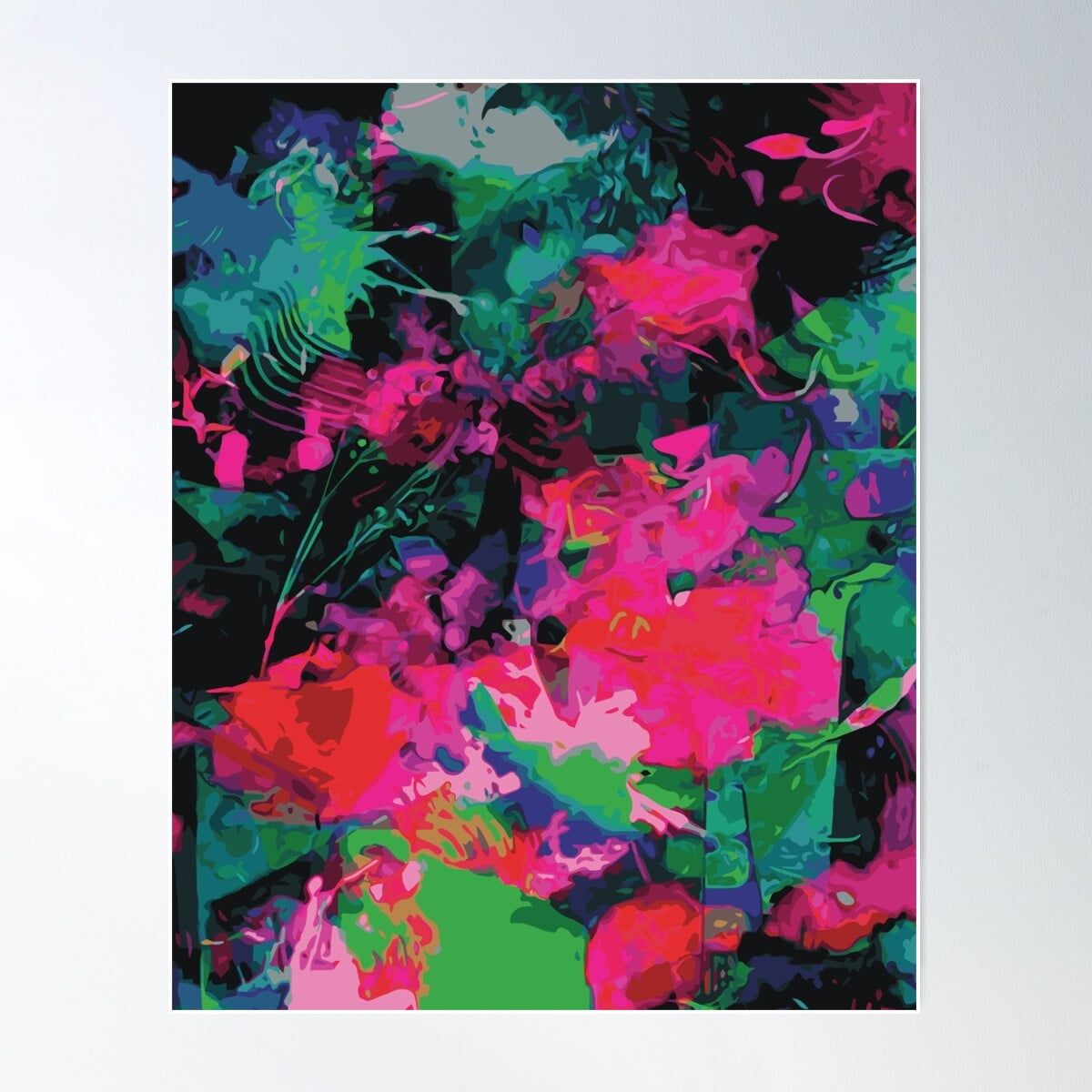 Flora And Fauna Poster Wall Art, Modern Wall Decor For Living Room ...