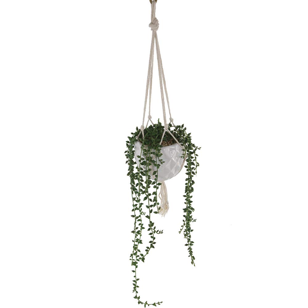 Flora Bunda 13 Inches Long String of Pearl Lover's Tear Macrame Hanging ...
