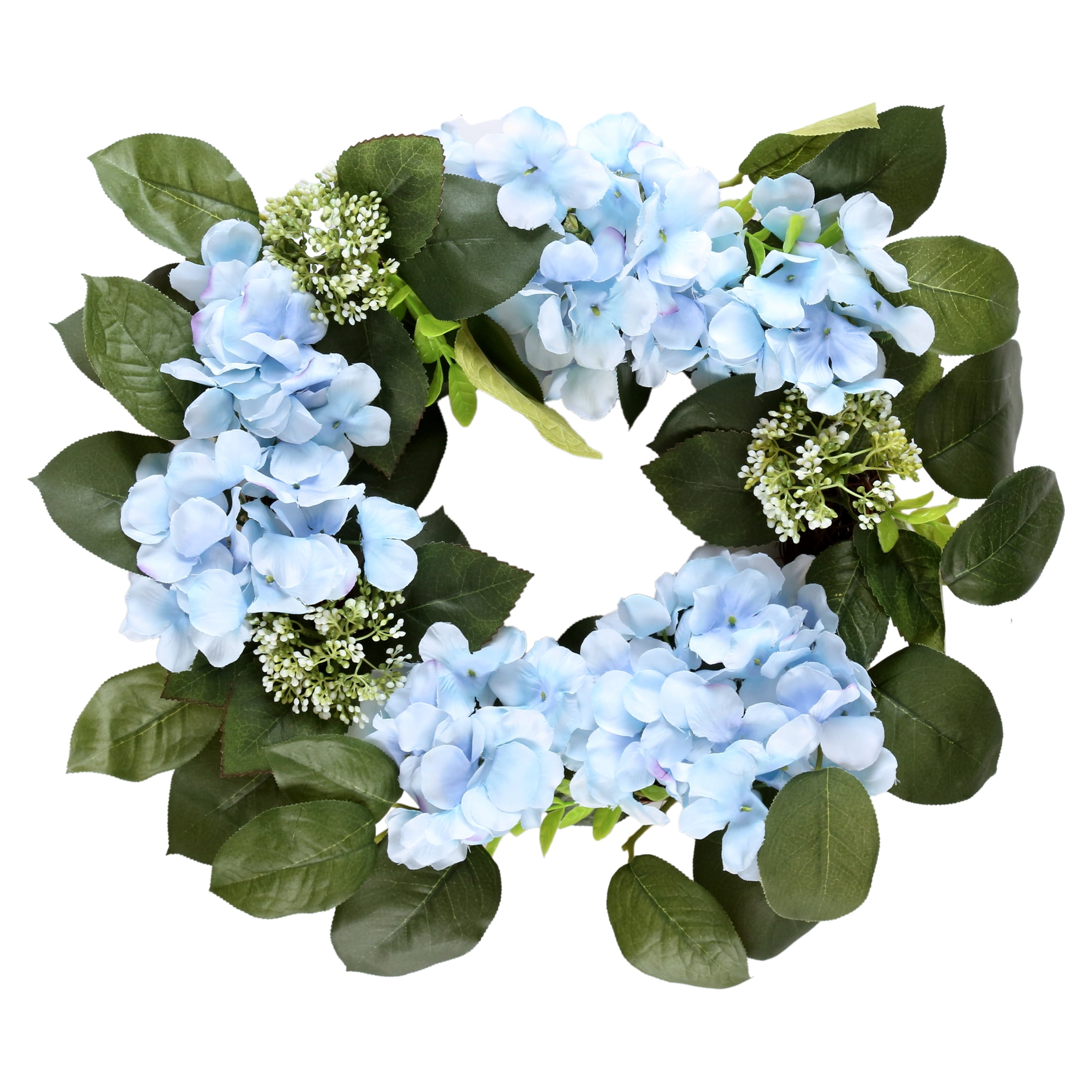 Flora Bunda 18 in H x 18 in W x 4.5 in D Hydrangea Wreath - Walmart.com