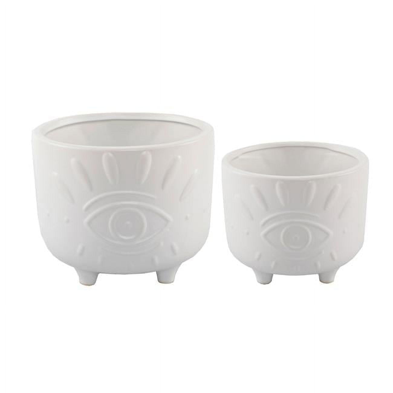 Flora Bunda 6IN & 4.75 in Relax Text Footed Planter Set of 2 - Walmart.com