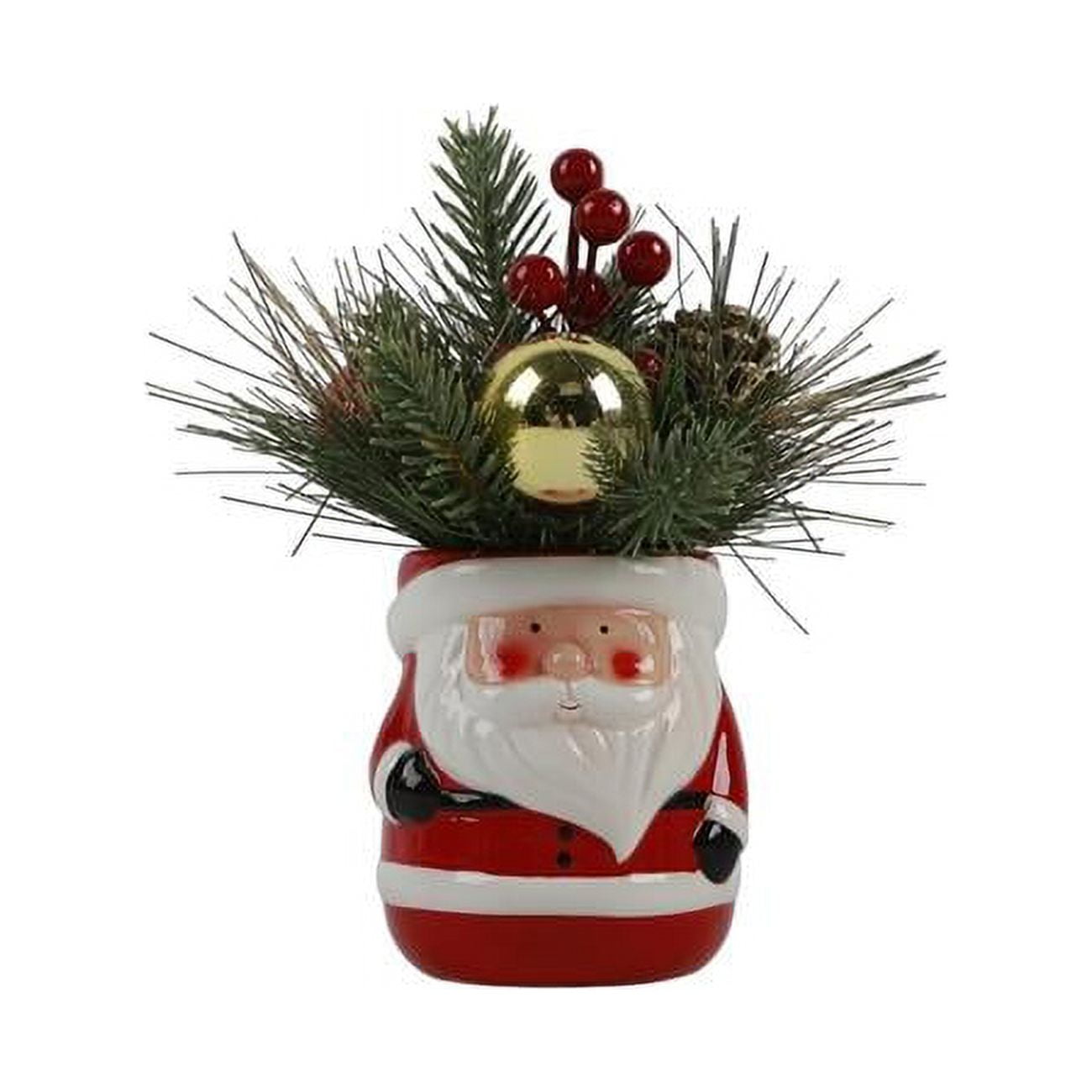 Flora Bunda CH2070E Xmas Mix in Santa Ceramic Pot 3X3X4 - Walmart.com