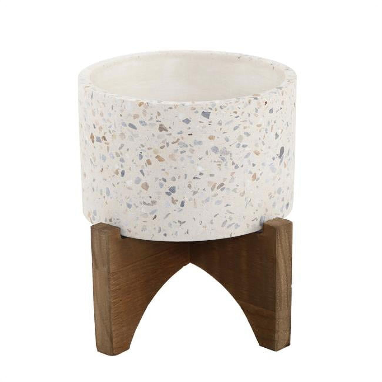 Flora Bunda CT1303E-NEU 5' NEUTRAL TERRAZZO Planter on Stand - Walmart.com