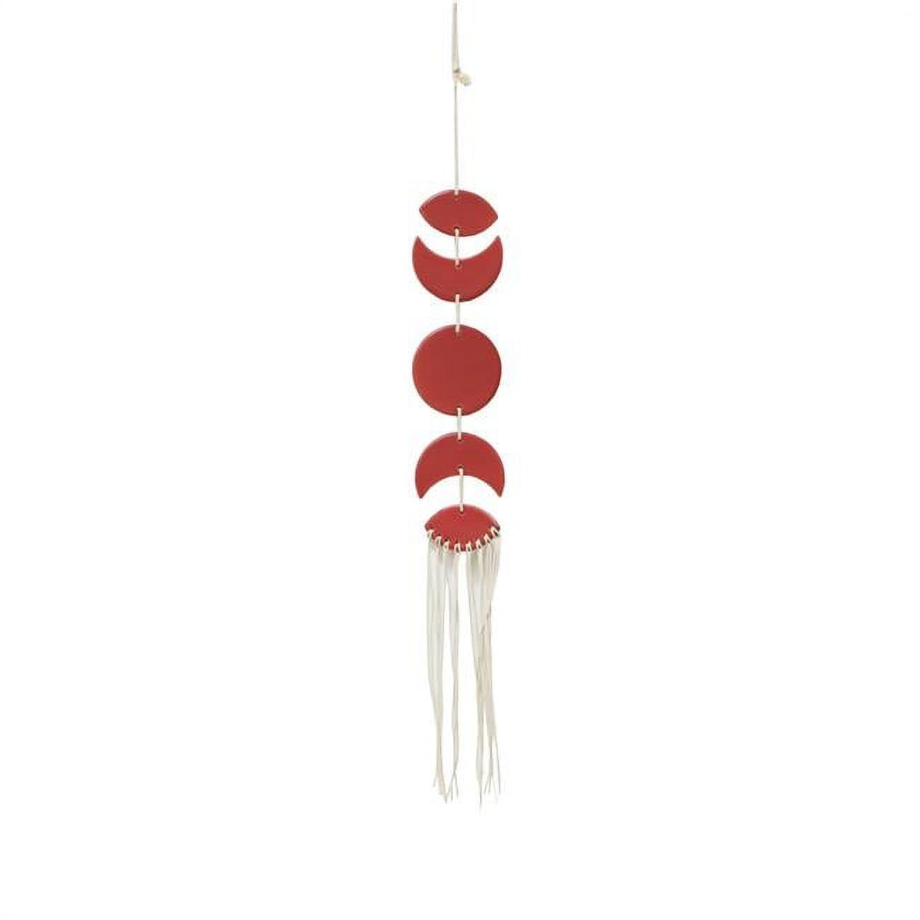Flora Bunda CT1585E-RD 24' Ceramic Moon phases with tassel Wind Chime ...