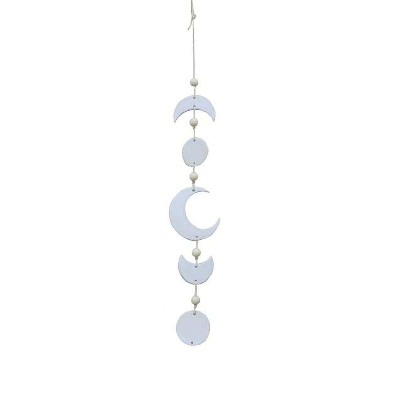 Flora Bunda CT1586E-WH 28' Beaded Ceramic Moon Phased Wind Chime ...
