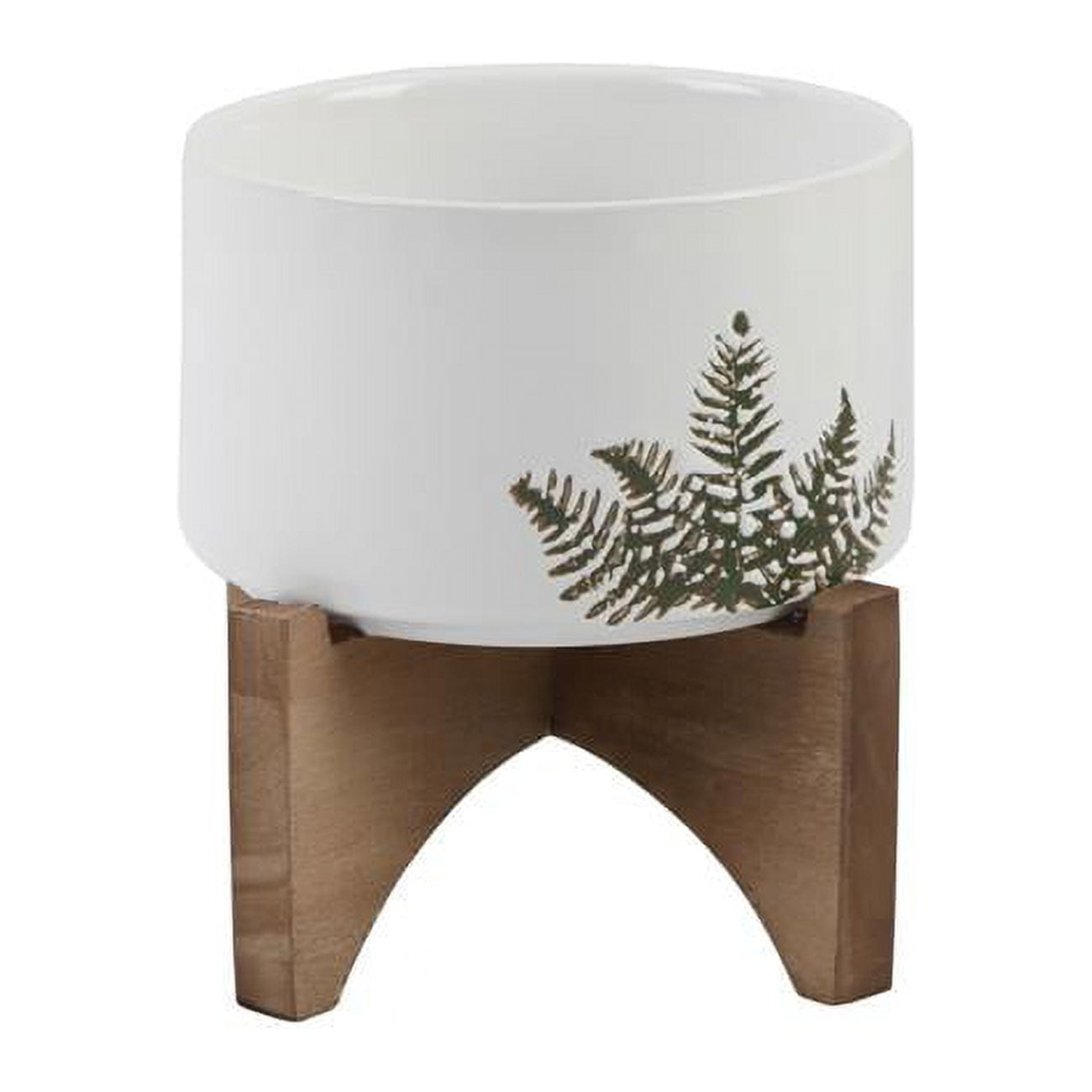 Flora Bunda CT1797E-WH 5' Etched Leaf Ceramic on Stand - Walmart.com