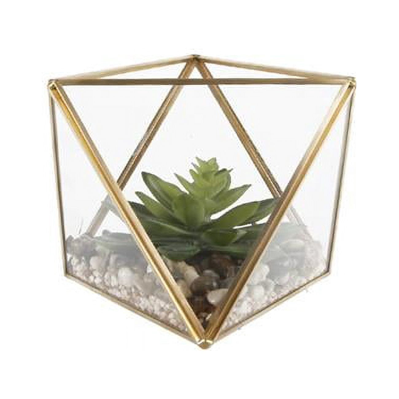 Flora Bunda GS3971E 7' Glass Square Open Top Terrarium with faux ...