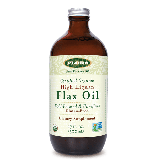 Flora Flora Organic High Lignan Flax Oil -- 17 fl oz Pack of 4 ...