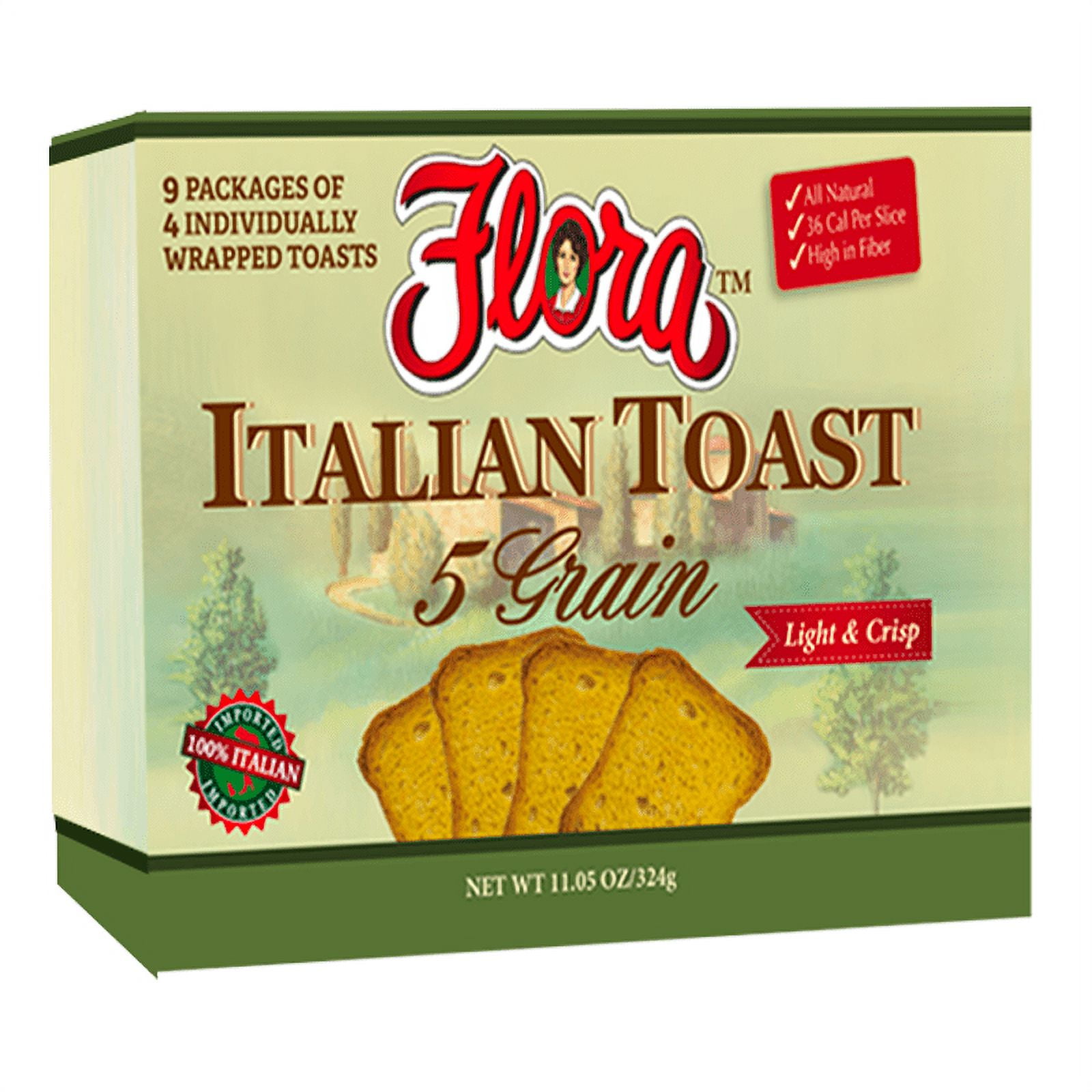 Flora Foods - Italian Hard Toast 5 Grain (36 count) - Walmart.com