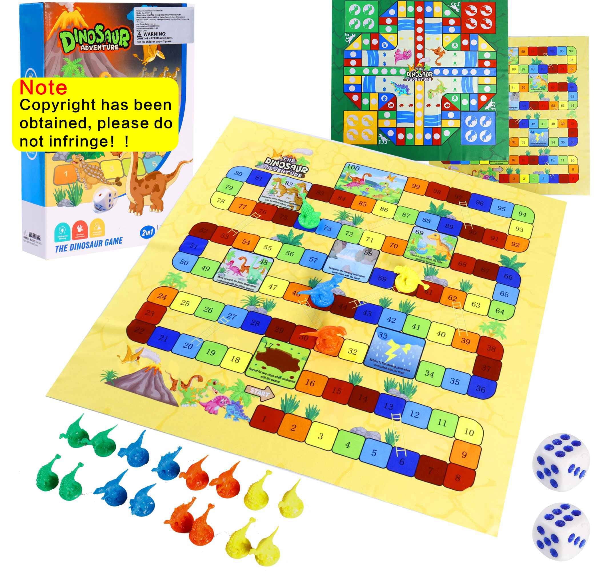 Flora Garden Dinosaur Trouble Board Games for Family, Snakes and ...
