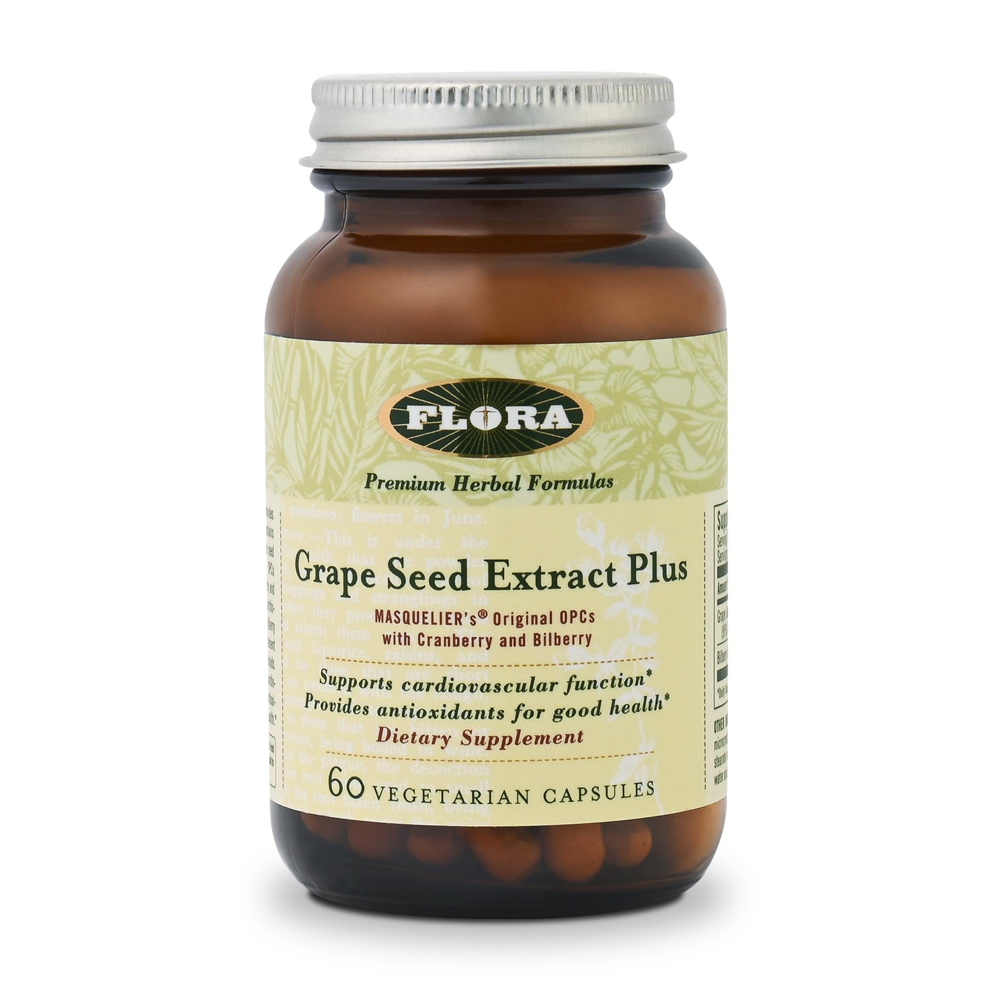 Flora Grape Seed Extract Plus, Antioxidant, Combat Free Radicals, 60 ...