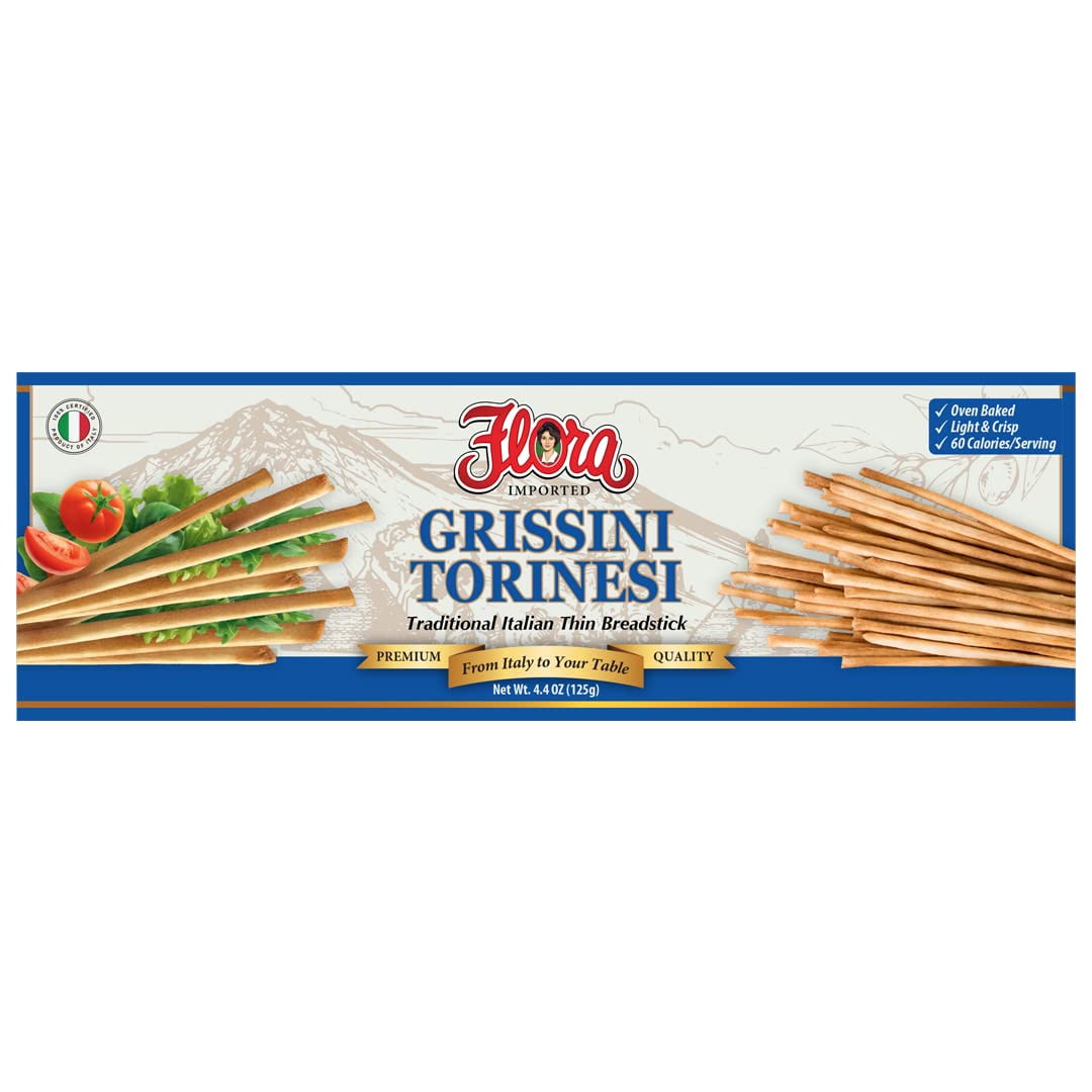 Flora Grissini Torinesi - TGF4 Traditional Italian Thin Breadsticks ...