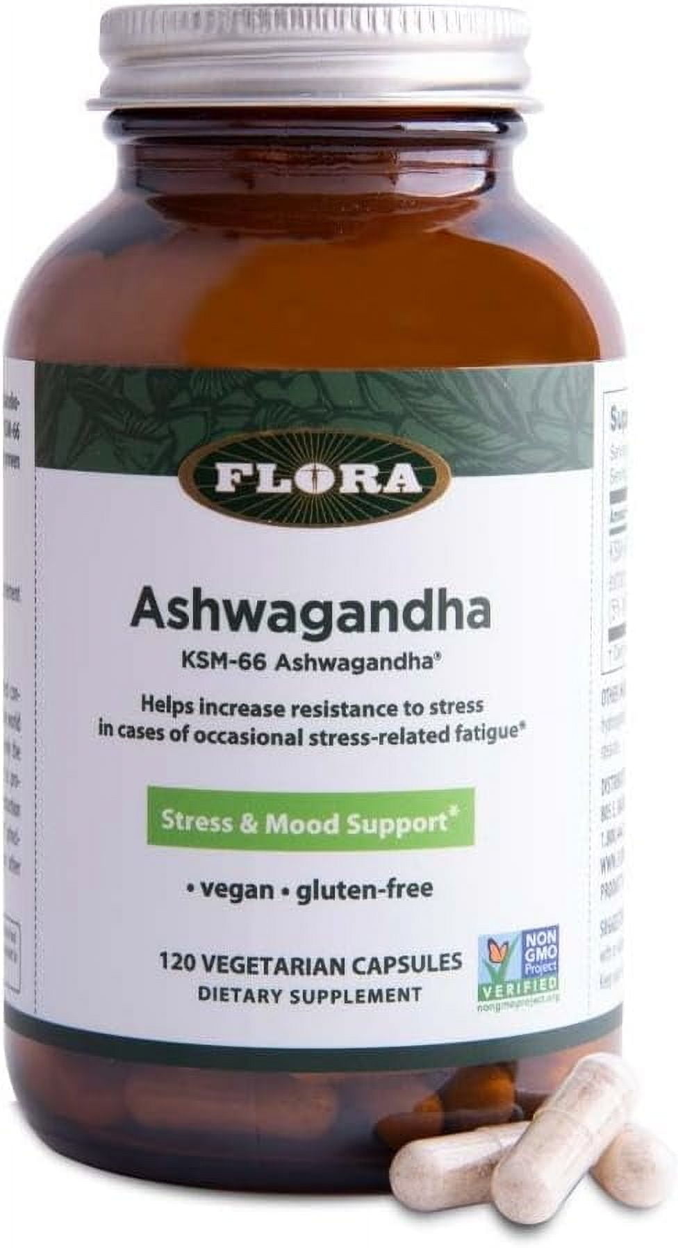 Flora Health Ashwagandha Root Capsules KSM-66 300mg, Improve Sleep ...