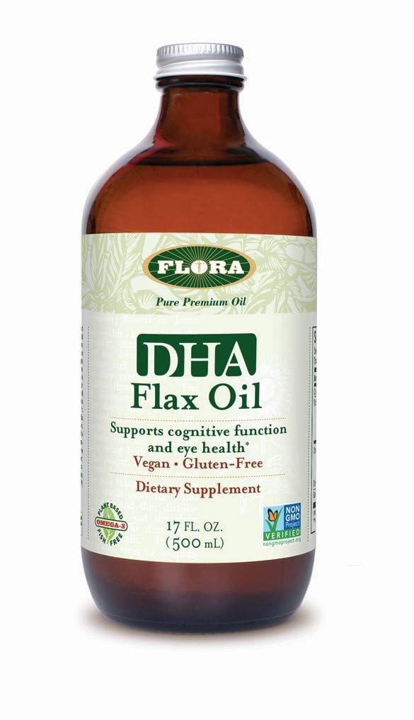 Flora Health Certified Organic DHA Flax Seed Oil, Cold Pressed ...