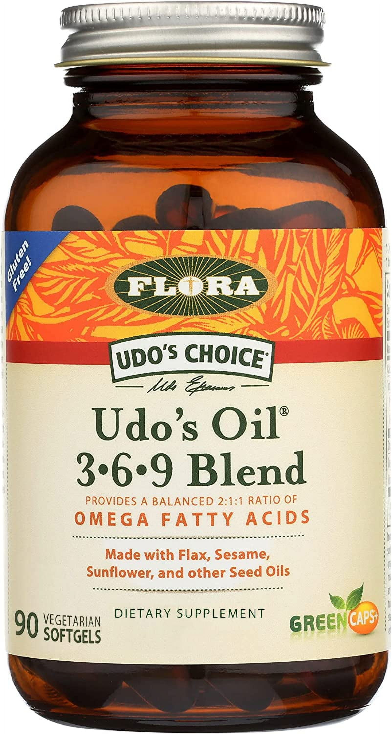 Flora - Udo's Choice Udo's Oil 3-6-9 Blend Omega Fatty Acid Supplement ...