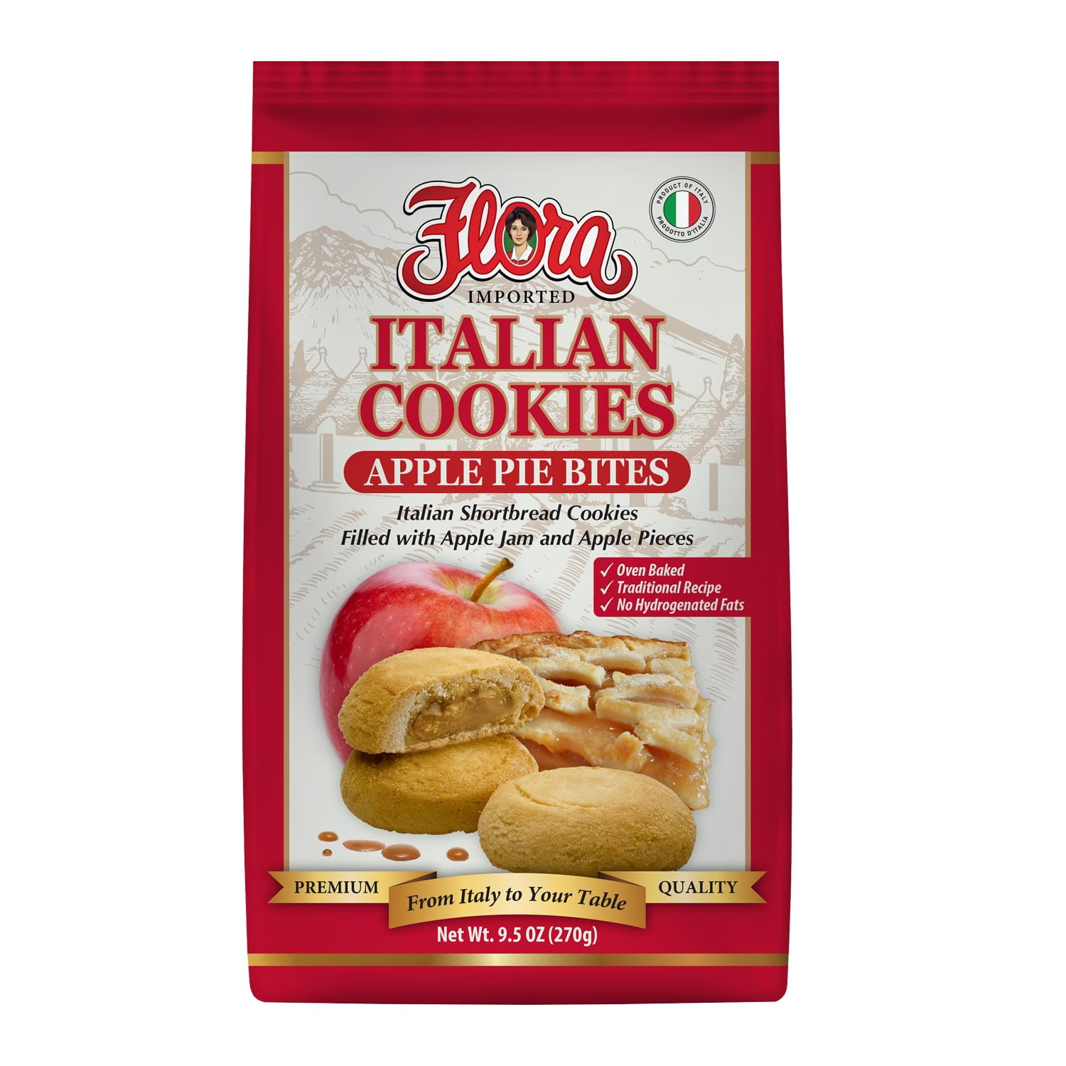 Flora Italian Cookies Apple YYF14 Pie Bites - Authentic Italian ...
